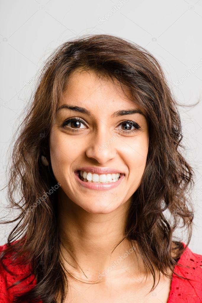 Portrait real high definition grey background — Stock Photo © AILA ...