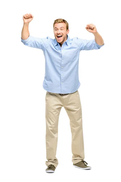 Happy man celebrating arms up success Stock Photo by ©AILA_IMAGES 27408901