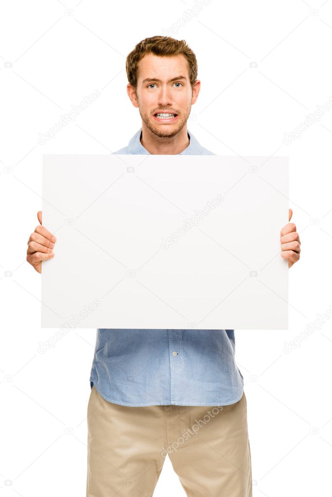 Man showing empty space white placard — Stock Photo © AILA_IMAGES #27410657