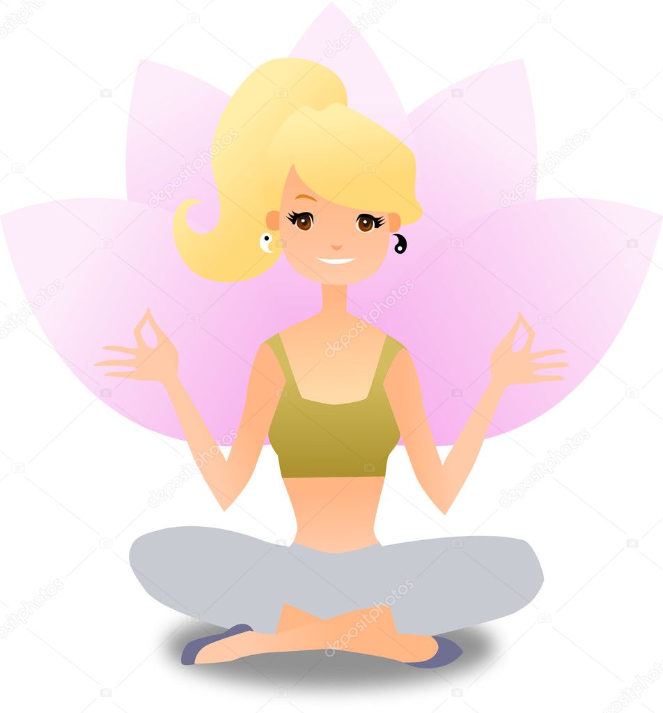 Yoga Lotus Stock Vector by ©s_jess 12856412