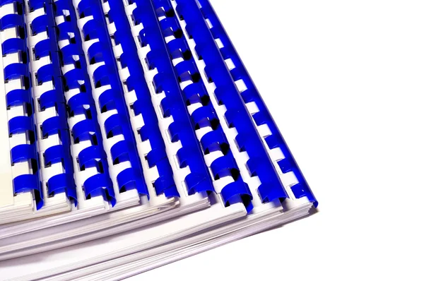 Documents bound with plastic spiral — Stock Photo © sfocato #14124869