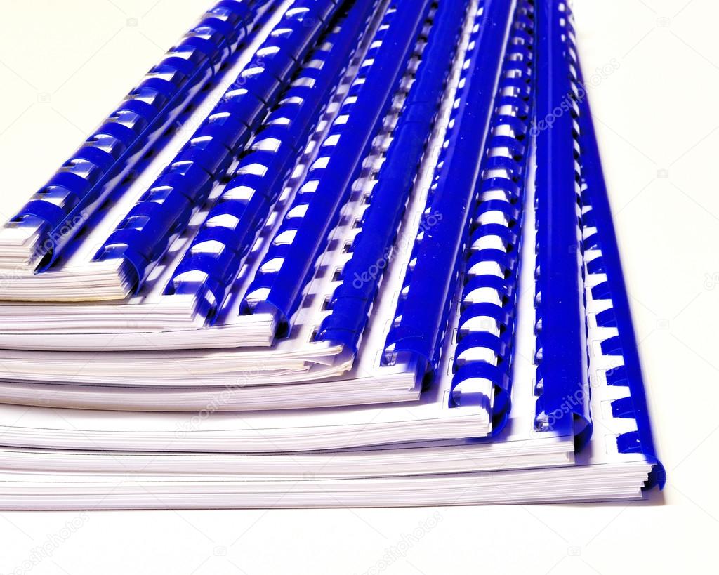 Documents bound with plastic spiral — Stock Photo © sfocato #14124869