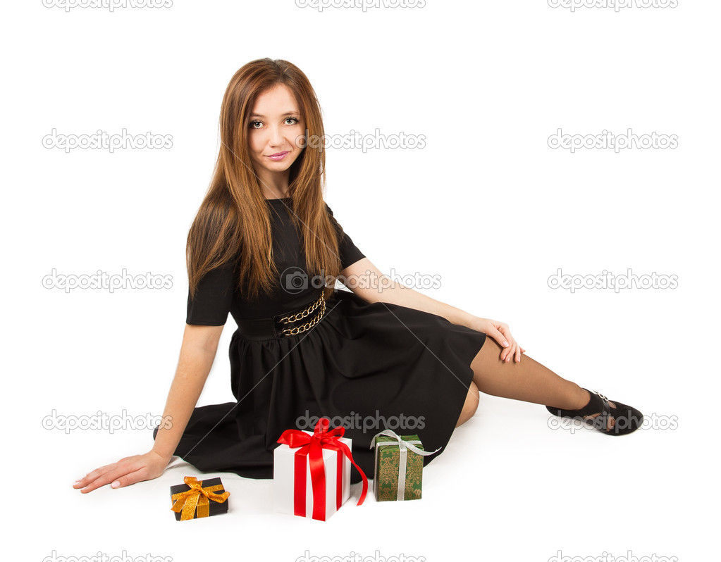 Woman with gift boxes Stock Photo by ©dmitriykp 49283447