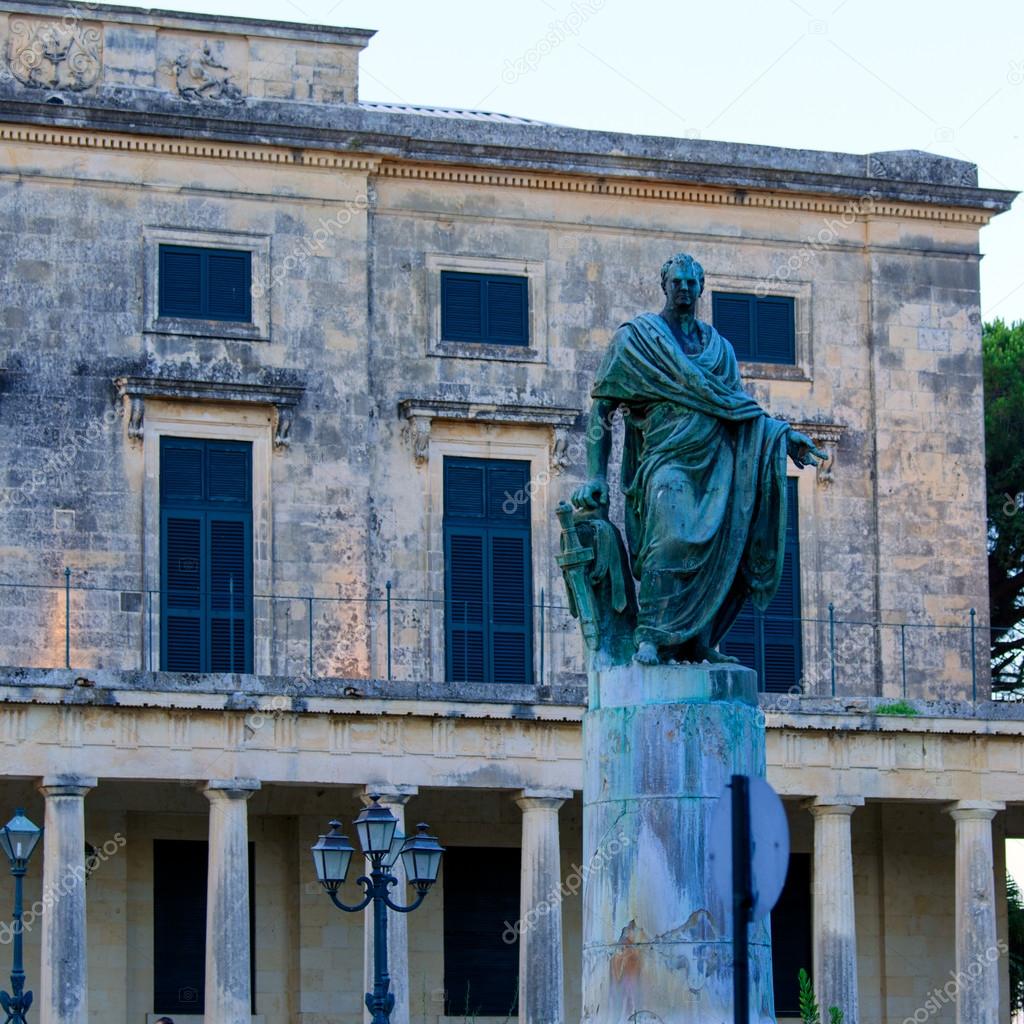 Frederick Adam statue near Palace of Saints Michael and George, Stock ...