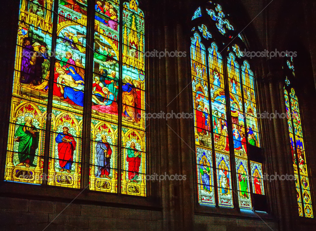 Interior of Cologne Cathedral, Germany — Stock Photo © Rostislavv #14124018