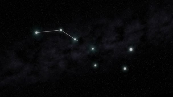 Slow Animated Background Traveling Open Space Stars Flow Camera Two ...