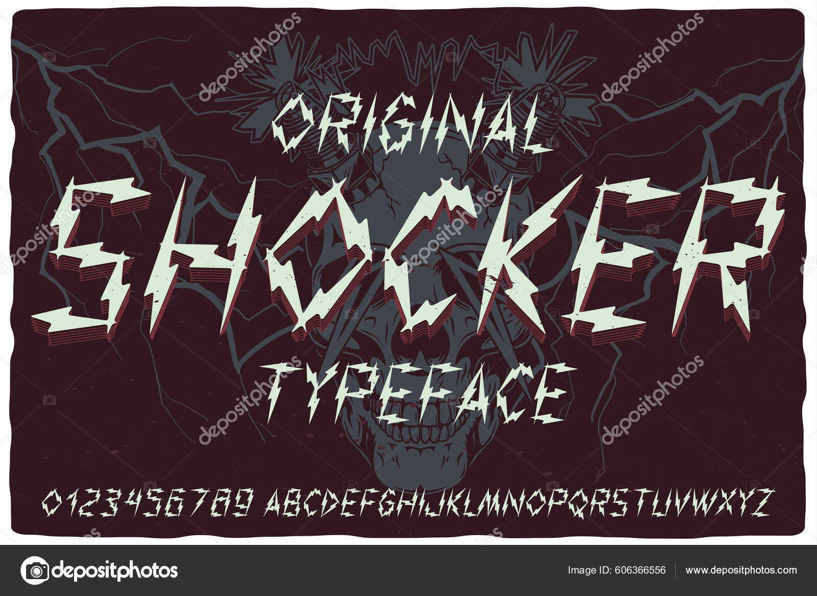Original Label Font Named Shocker Original Typeface Any Your Design ...