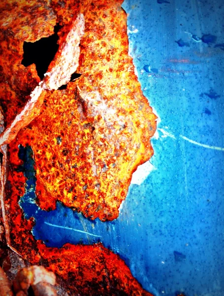 Orange and blue rust texture - Stock Image - Everypixel