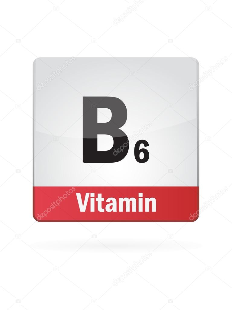 Vitamin B6 Symbol Illustration Icon On White Background Stock Vector by ...