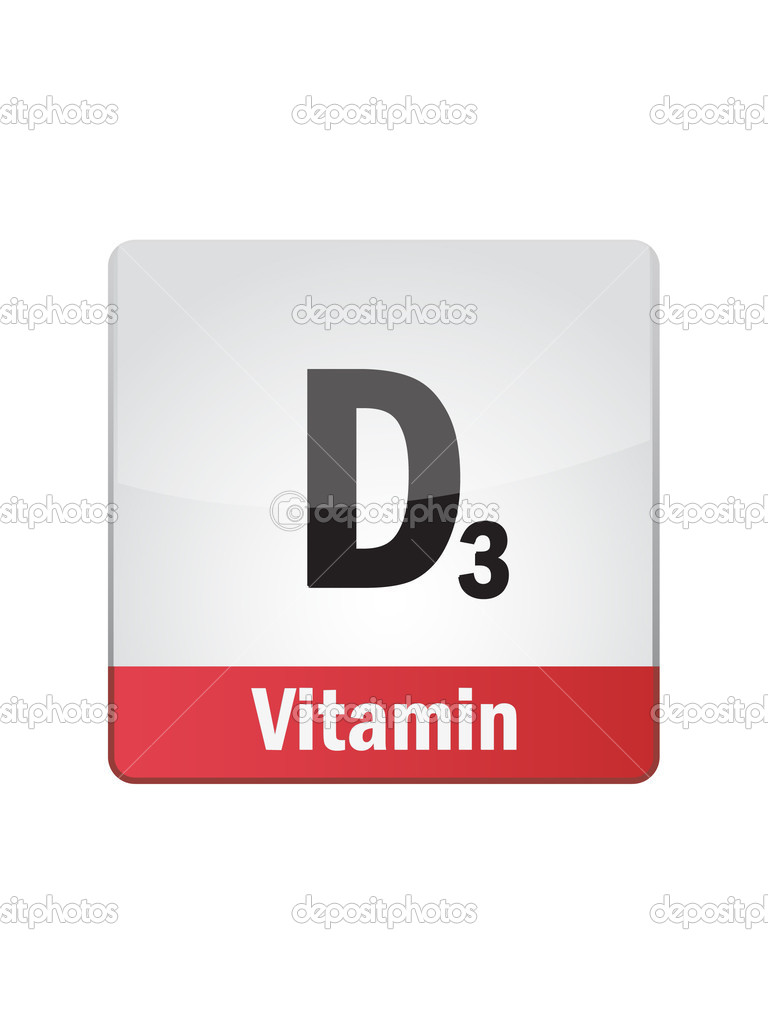 Vitamin D3 Symbol Illustration Icon On White Background Stock Vector ...