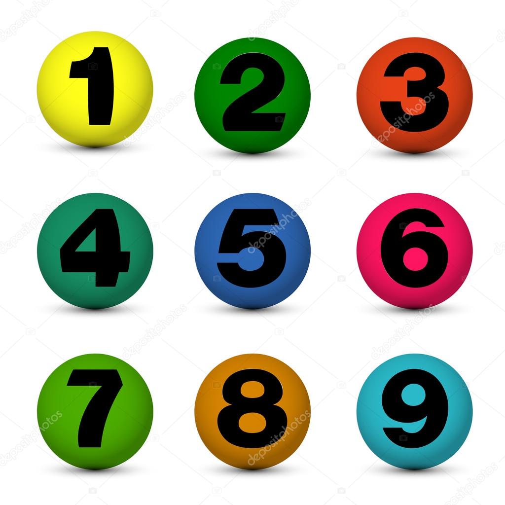 Number balls — Stock Vector © mdesignstudio #12885915