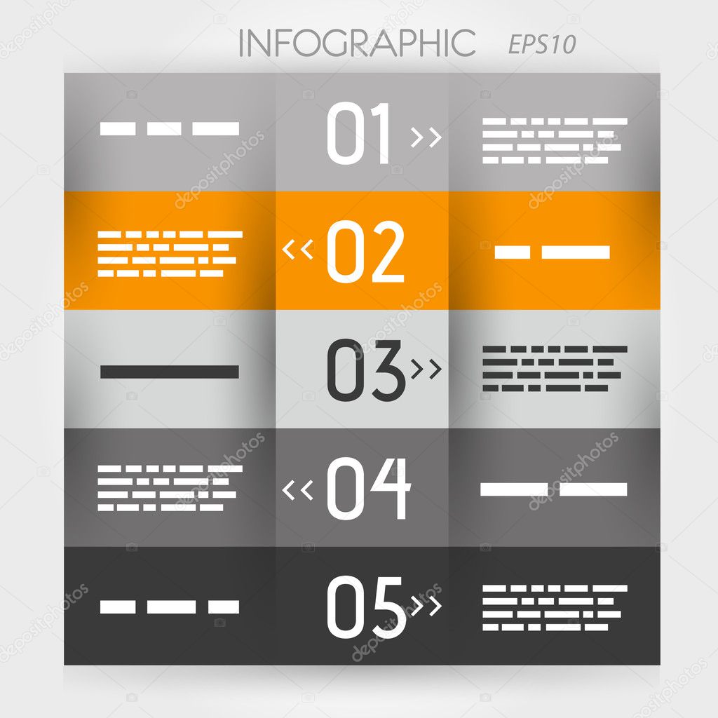 Orange infographic five options Stock Vector Image by ©mdesignstudio ...