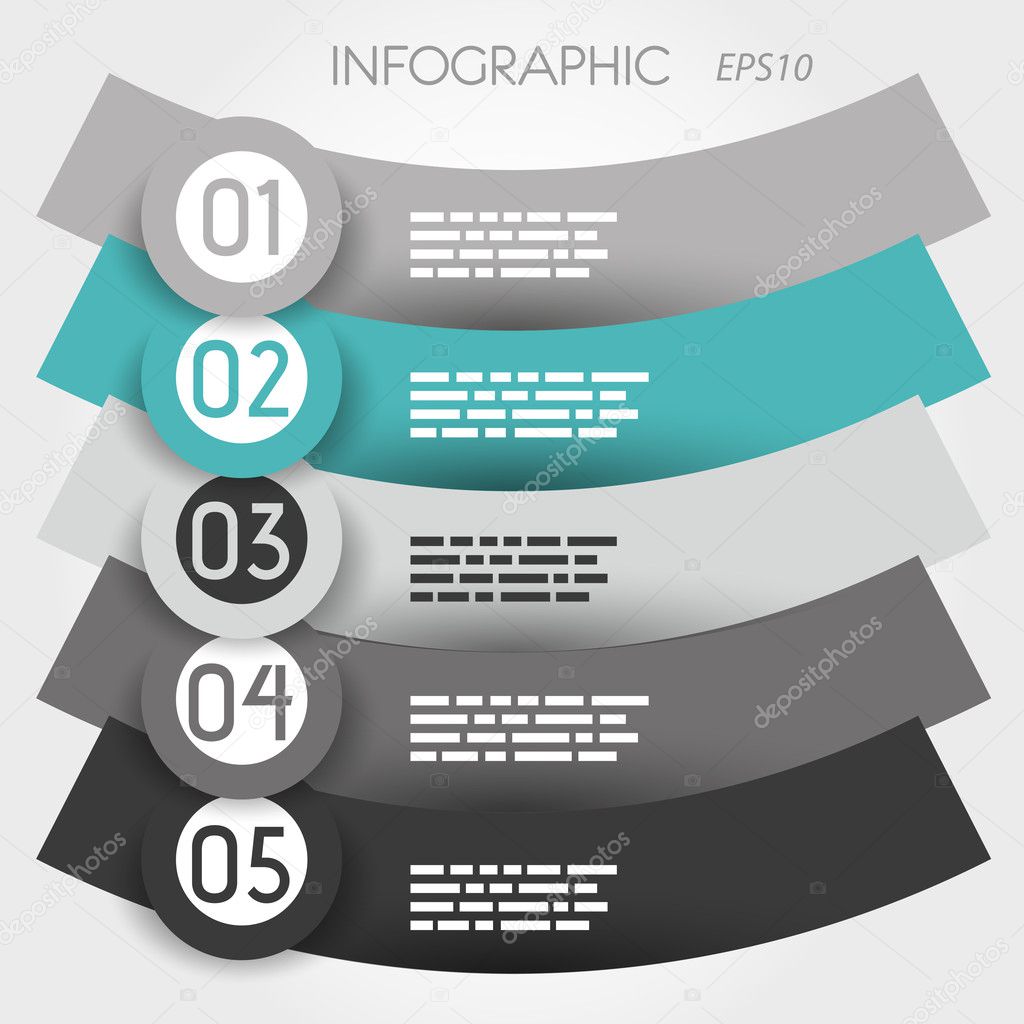 turquesa arco invertido infografía cinco opciones con anillos grandes 2022