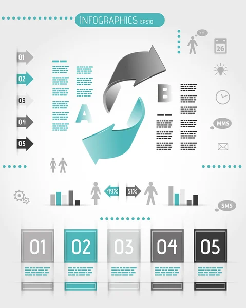 Big orange infographics with two arrows Stock Vector Image by ...