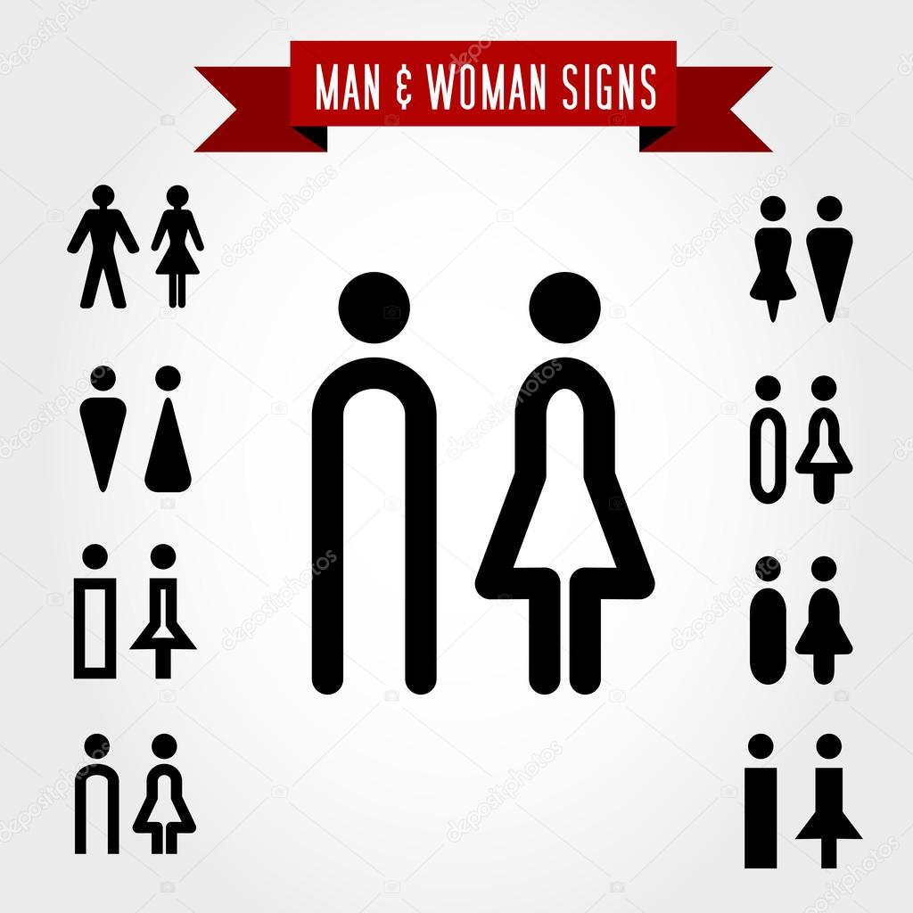Signos de hombre y mujer Vector de stock #35707539 de ©mdesignstudio