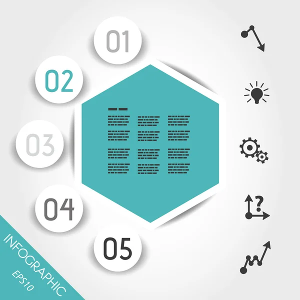 Turquoise infographic circles with numbers and letters Stock Vector by ...