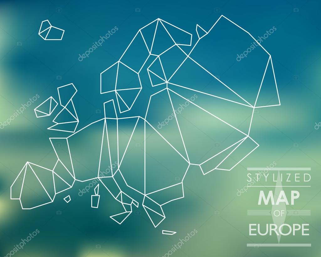 Stiliserad karta över Europa Stock Vector by ©mdesignstudio 40528743