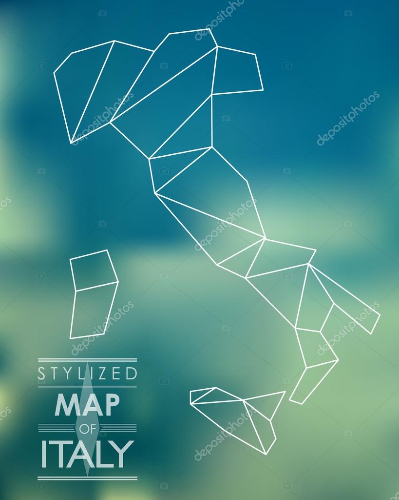 Stylized map of Italy Stock Vector Image by ©mdesignstudio #40528795