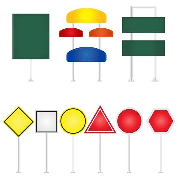 Road signs template vector — Stock Vector © createvil #40298815