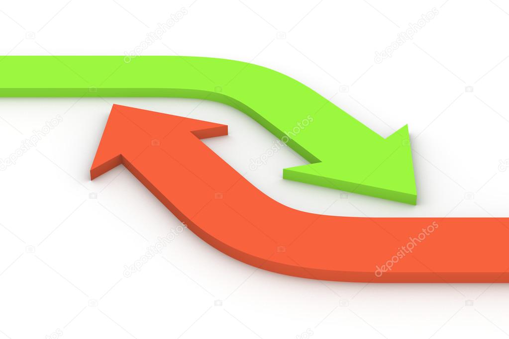 Arrows pointing in opposite directions — Stock Photo © Viktor-88 #19363337