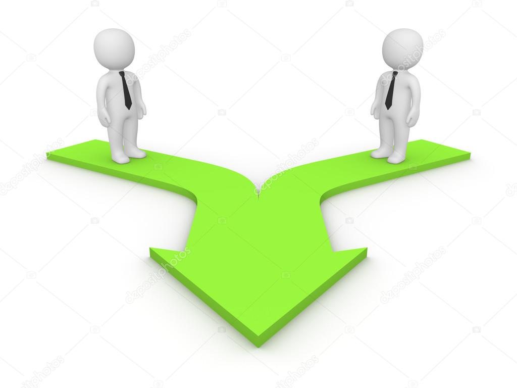 3d standing on merging arrows — Stock Photo © Viktor-88 #19363345