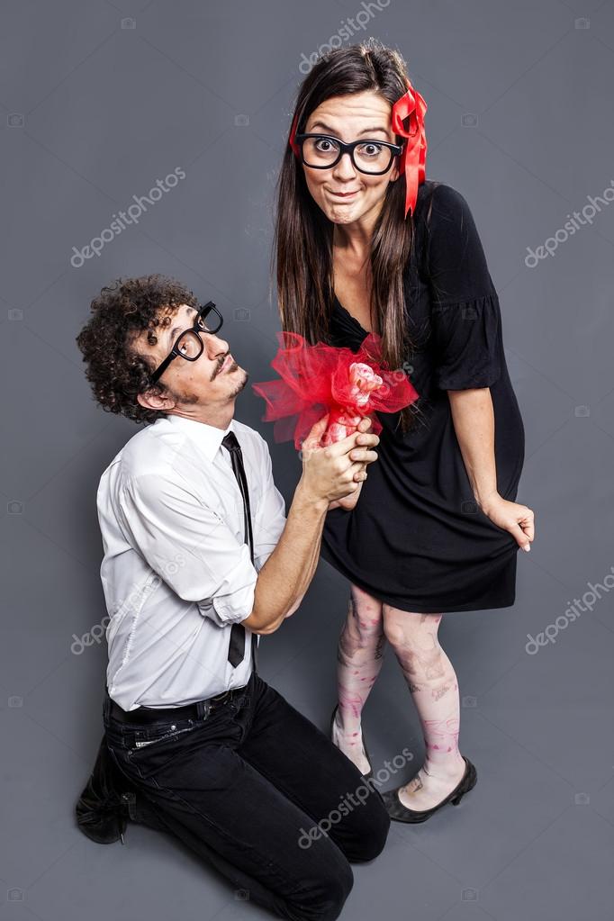 Nerd couple in love Stock Photo by ©stefanocapra 19783097