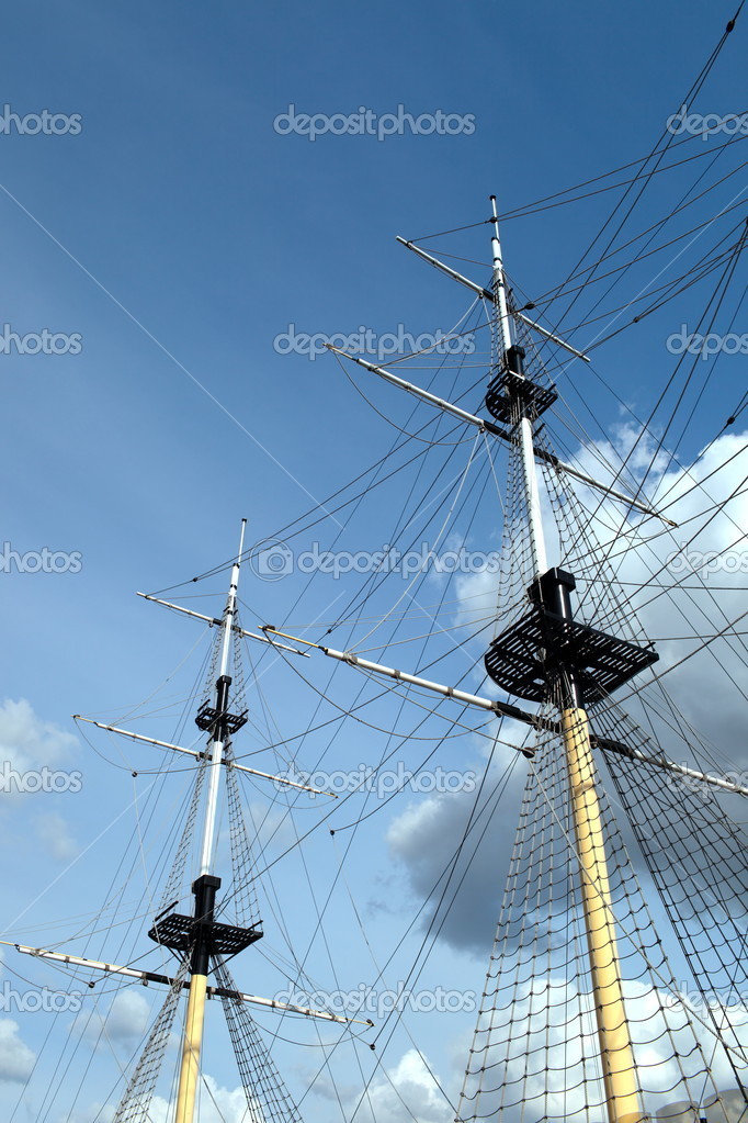 Mast of sailing ship Stock Photo by ©urmas 13812623