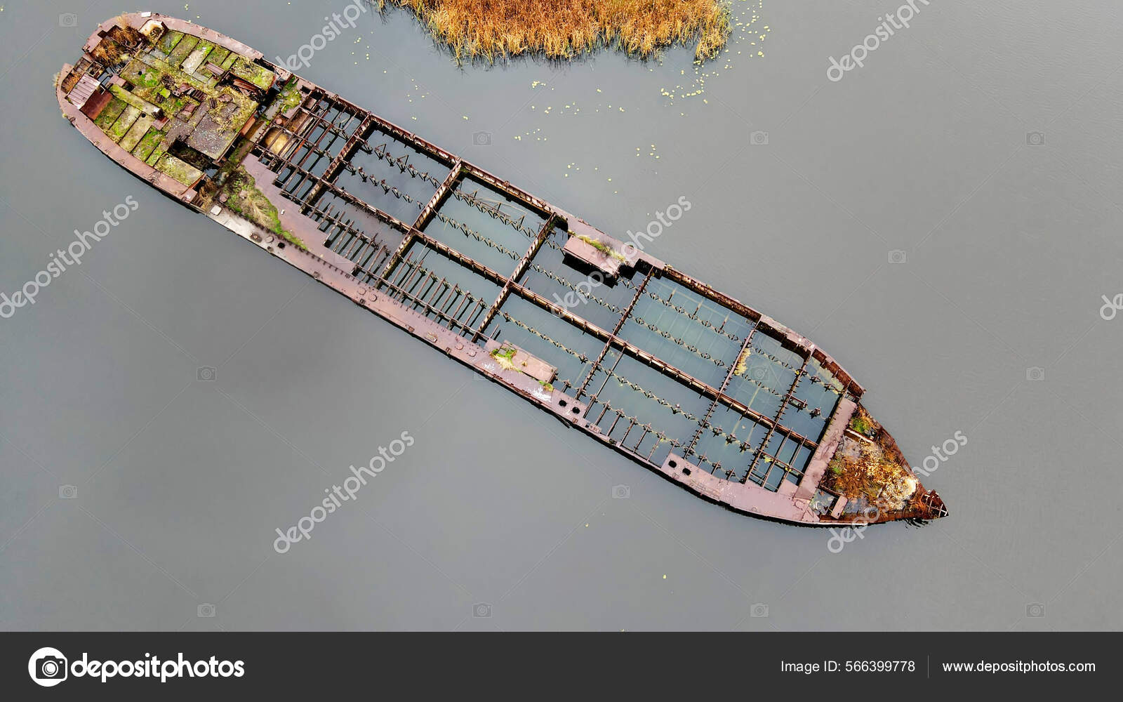 Sunken Barges Pripyat River Chernobyl Exclusion Zone Ukraine — Stock ...