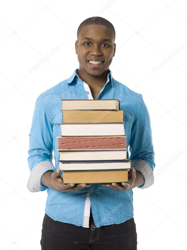 Man Carrying Books