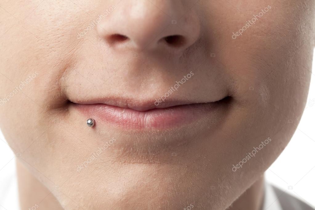 Piercing de lábio masculino — Fotografias de Stock © kozzi2 #17433941
