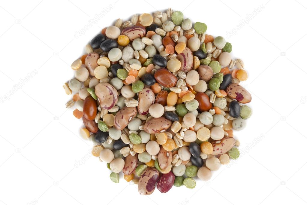 Assorted beans in circle shape Stock Photo by ©kozzi2 18418313