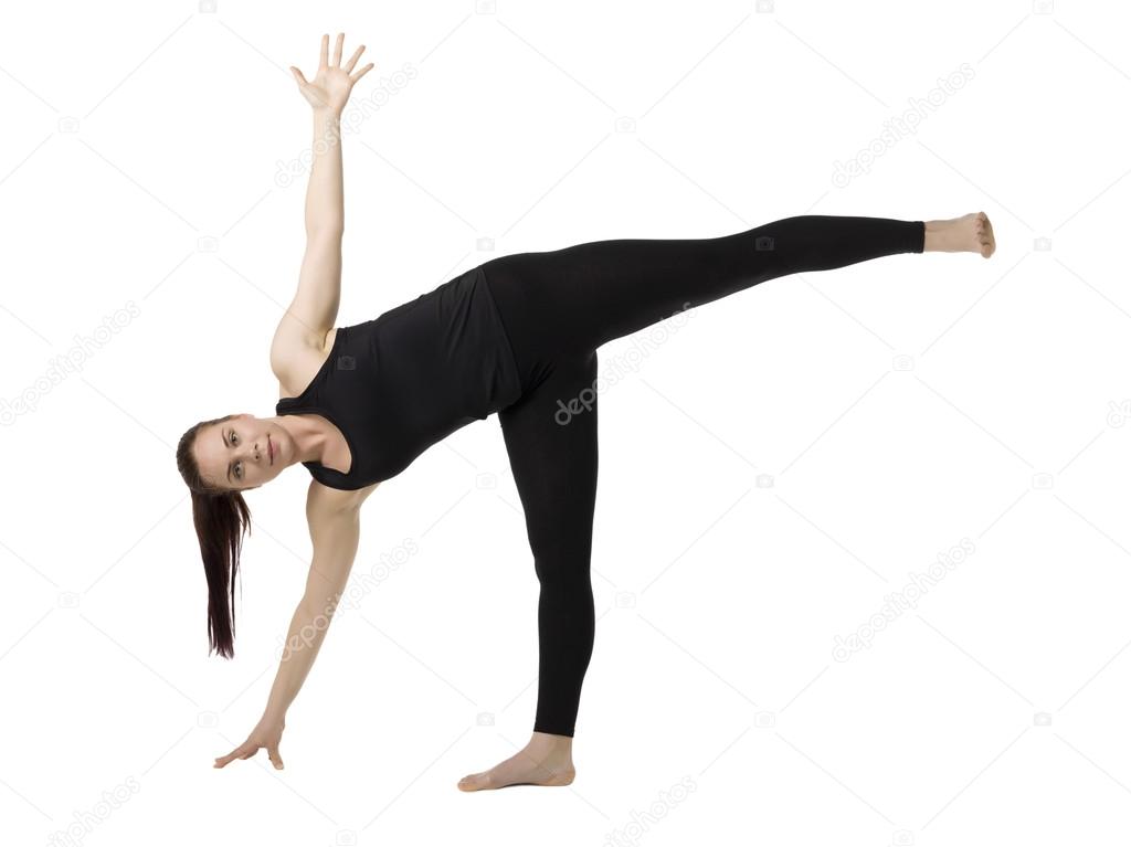 A woman on a twist yoga pose Stock Photo by ©kozzi2 19192511