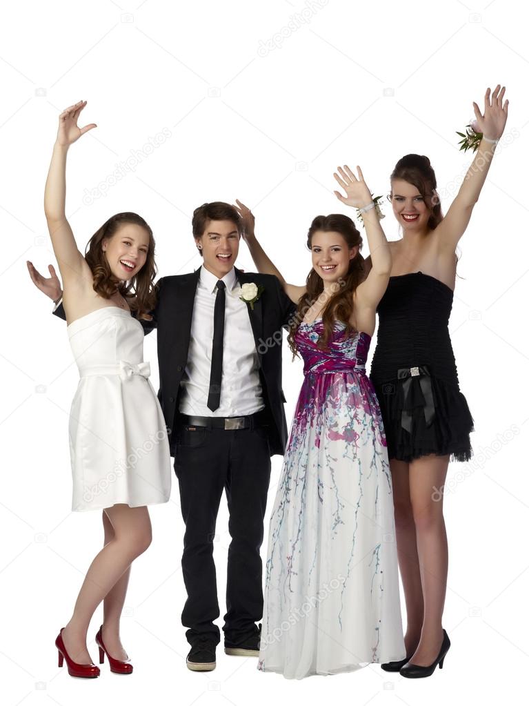 Group of teenagers dressed on prom Stock Photo by ©kozzi2 19294535