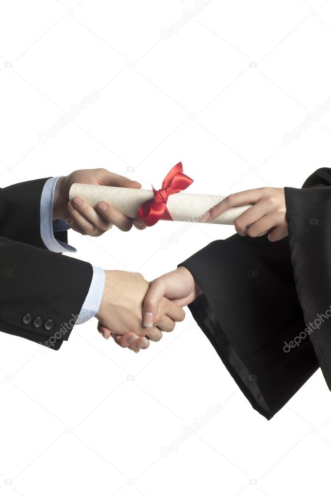 Receiving diploma ⬇ Stock Photo, Image by © kozzi2 #19854199