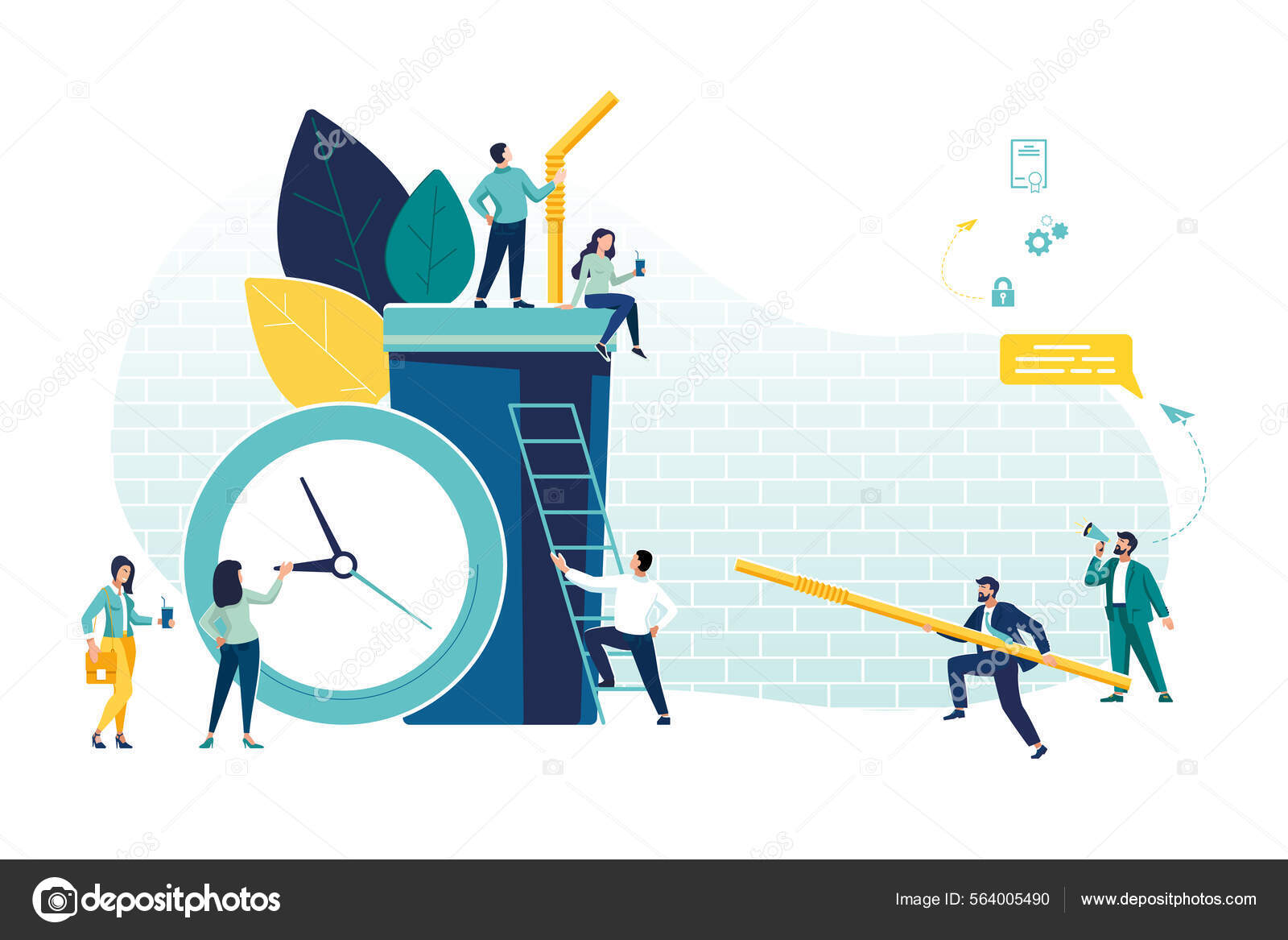 Takeaway Drink Concept Teamwork People Make Takeaway Drink ...