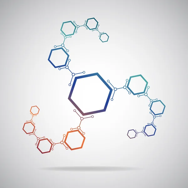 Connected gray and red cells — Stock Vector © nick8889 #13253284