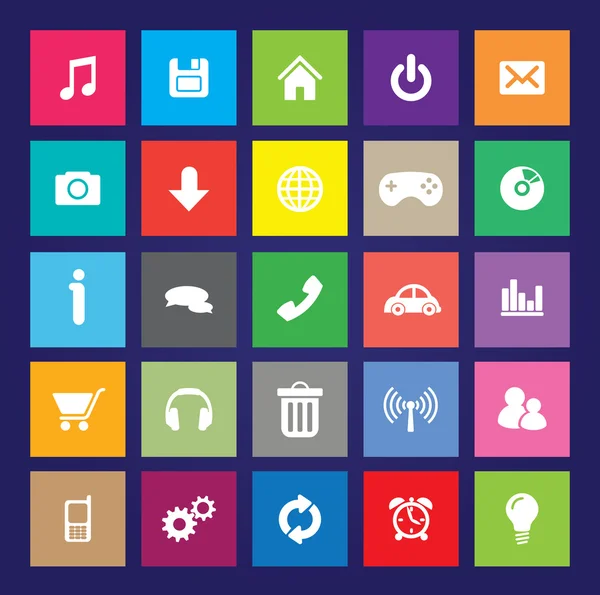 Icons from metro interface used for Windows 8 — Stock Vector ...