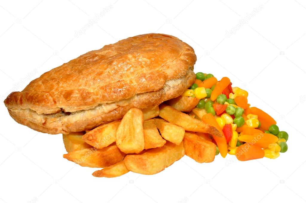 Pasty And Chips Meal Stock Photo by ©philkinsey 42458041