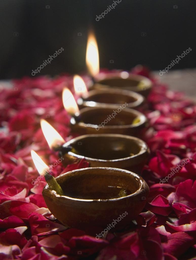 Lighted diyas — Stock Photo © IndiaPix #39447005