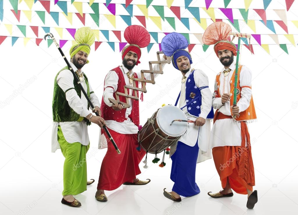 Sikh men dancing — Stock Photo © iphemant #43488591