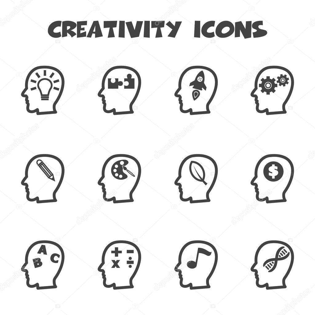 Creativity icons Stock Vector by ©tulpahn 47397353