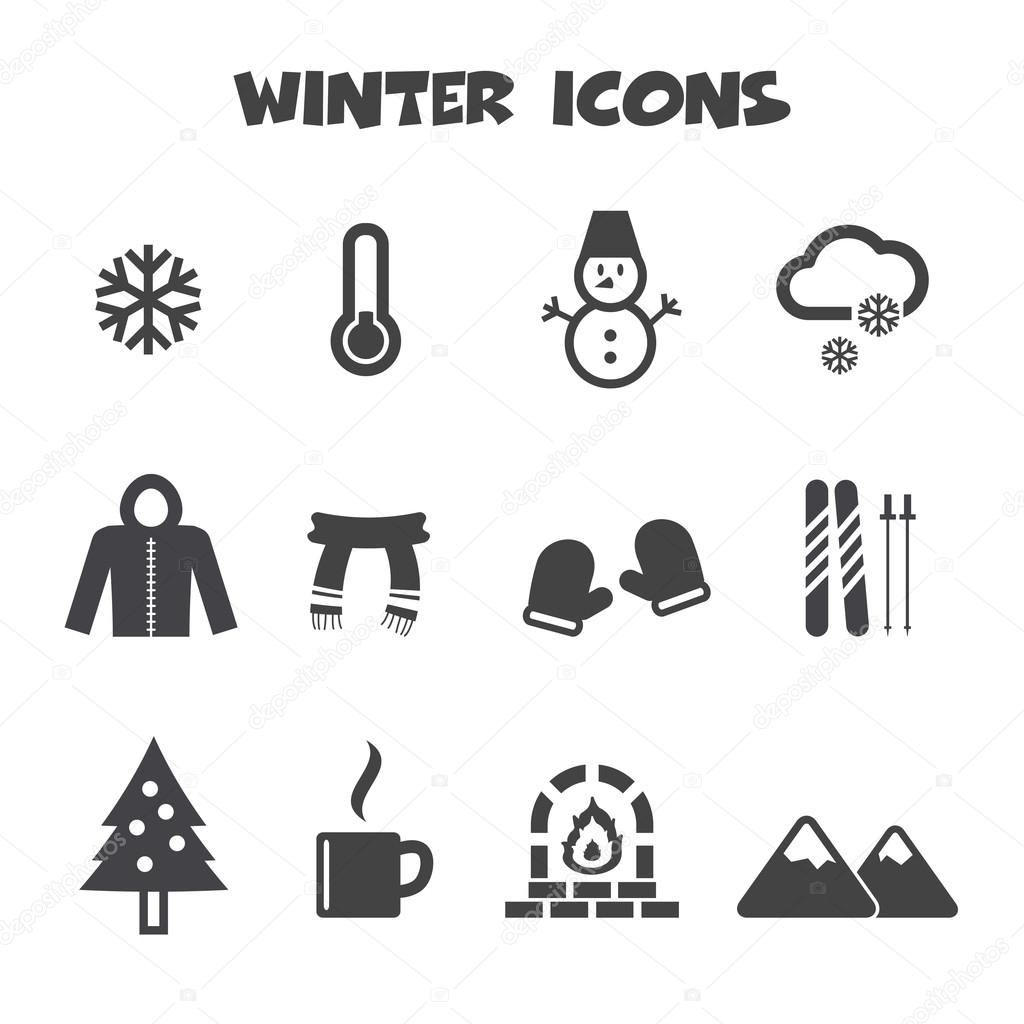 Winter icons — Stock Vector © tulpahn #47398713