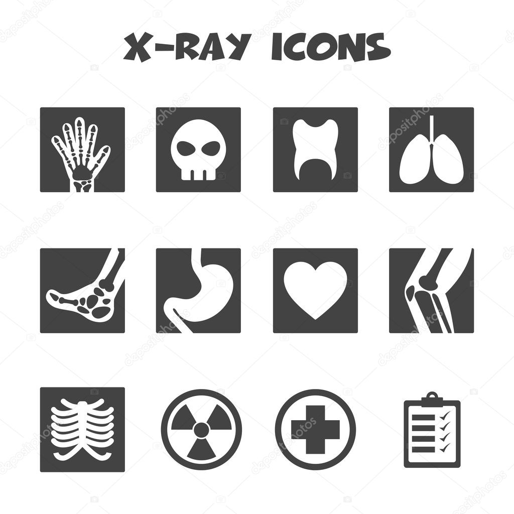 Iconos De Rayos X Vector Gráfico Vectorial © Tulpahn Imagen 48107371