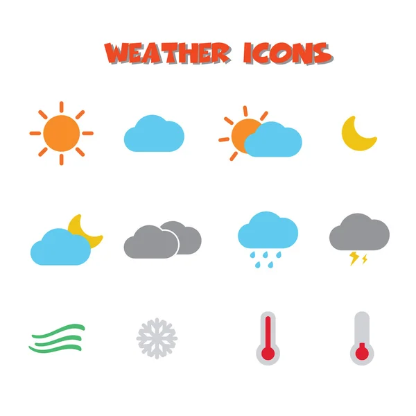 Symbols of weather and climate — Stock Vector © valent_ru #2943302