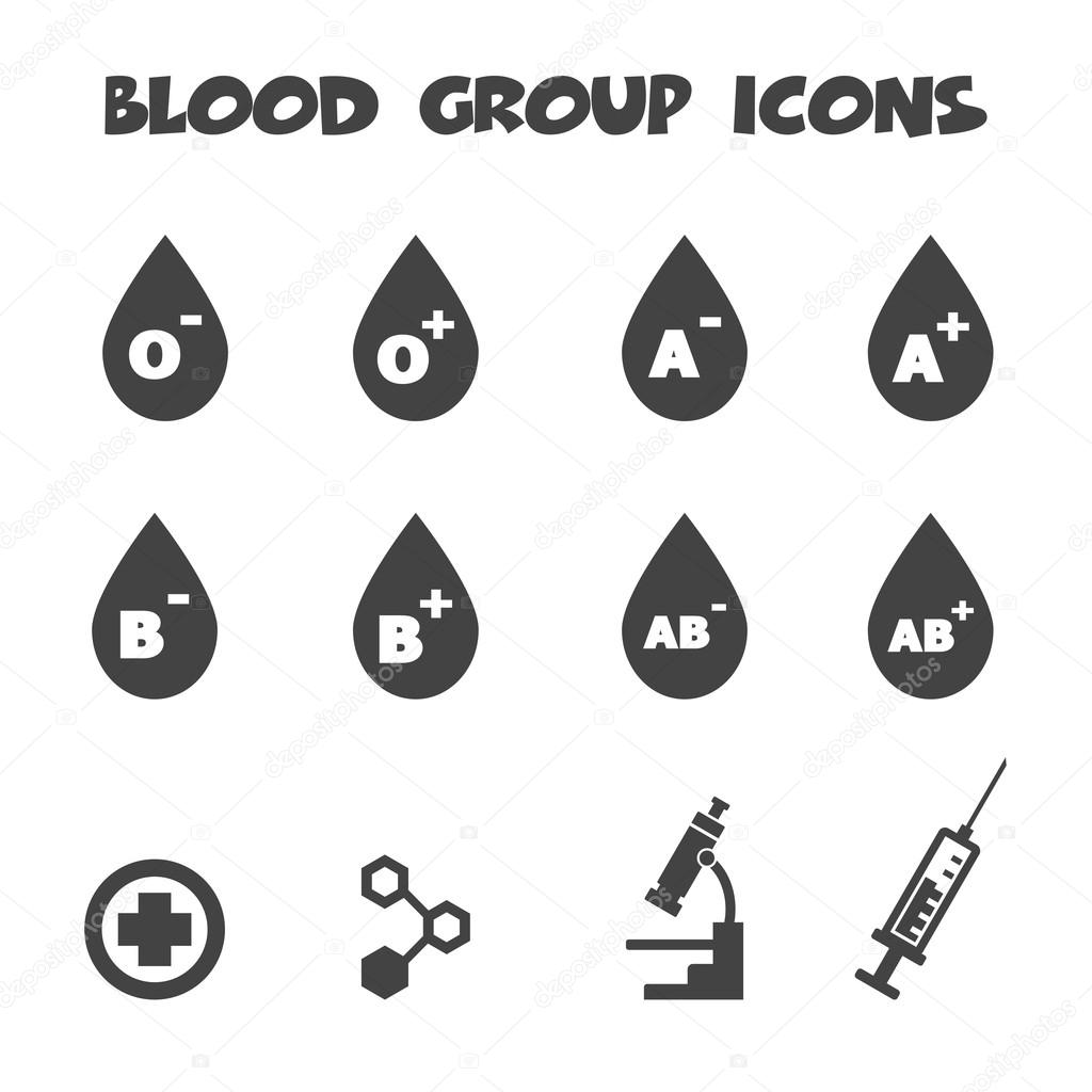 Blood group icons Stock Vector by ©tulpahn 51548611