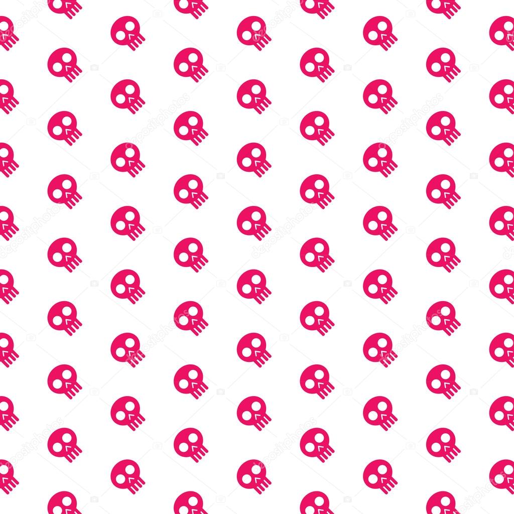 Pink skull patterns on white background Stock Vector Image by ©2nix ...