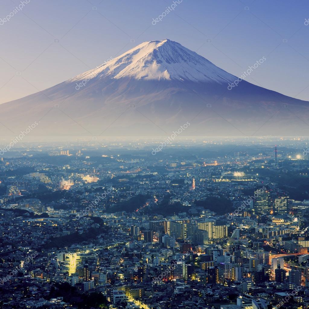 Mount Fuji. Fujiyama. Aerial view with cityspace surreal shot. J Stock Photo by ©2nix 50052299