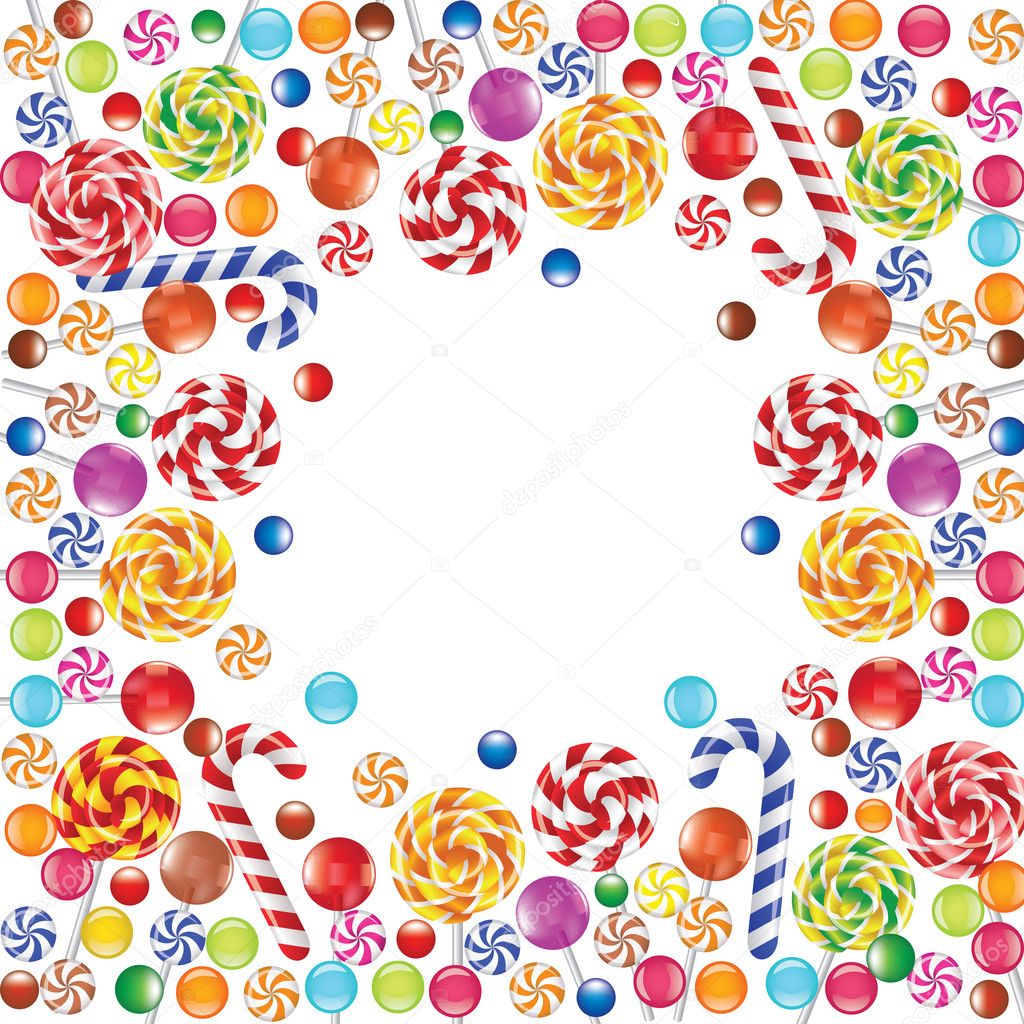 Candies Frame Stock Vector Image by ©Prikhnenko #13266156