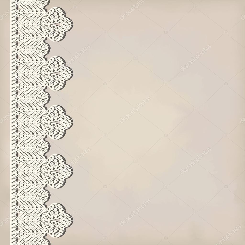 Lace border on grunge background Stock Vector Image by ©Prikhnenko ...