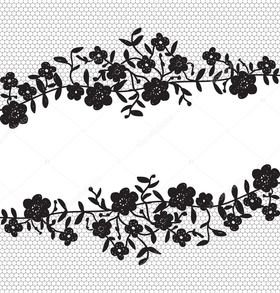 Floral lace border Stock Vector Image by ©Prikhnenko #16506963